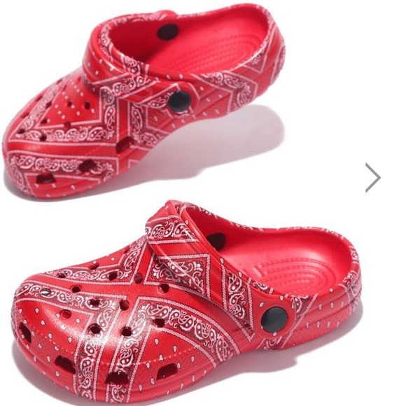Shoes | Kids Red Bandana Slides | Poshmark